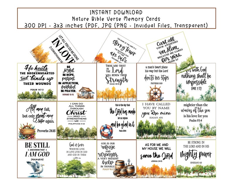 Printable Bible Verses for Men, Encouragement Scripture Cards ...