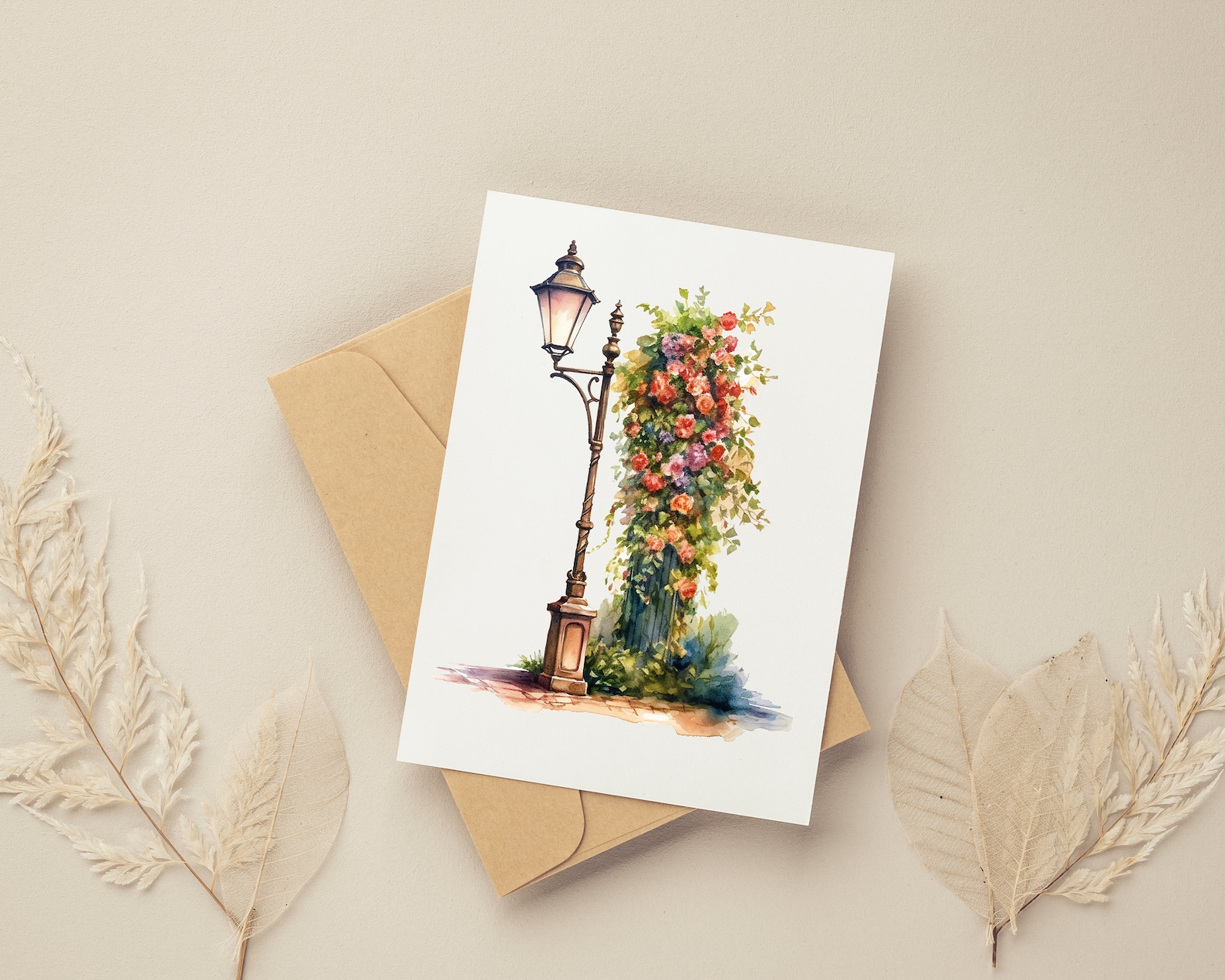 Watercolor Garden Lamp Post Clipart Wedding Vintage Lamp Post Clipart ...