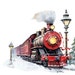 Christmas Train Clipart Santa Polar Express PNG Watercolor Christmas ...