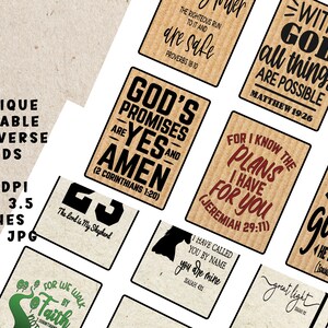 Printable Christian Bible Verse Cards for Prayer, Memory, and Scripture ...