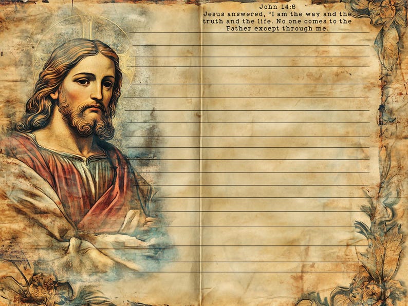 Christian Jesus Junk Journal Kit: Printable Religious Ephemera & Bible ...