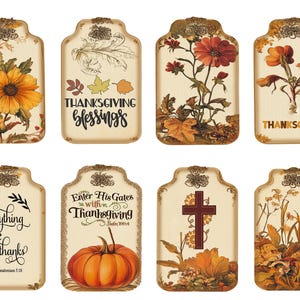 Thanksgiving Gratitude Tags for Bible Journaling and Gifts - Etsy