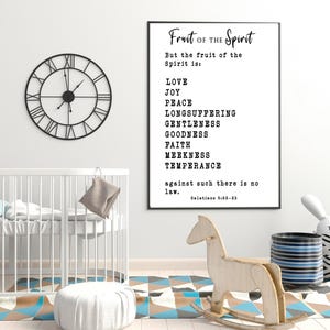 Modern Christian Wall Art: Fruit of the Spirit Bible Verse Printable ...