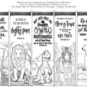 Christian DIY Bible Verse Bookmarks for Kids - Color Your Own Religious ...