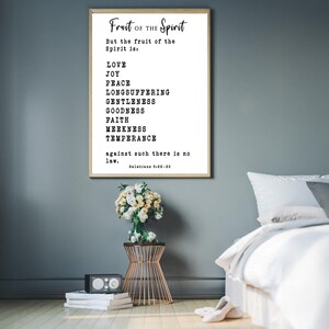 Modern Christian Wall Art: Fruit of the Spirit Bible Verse Printable ...