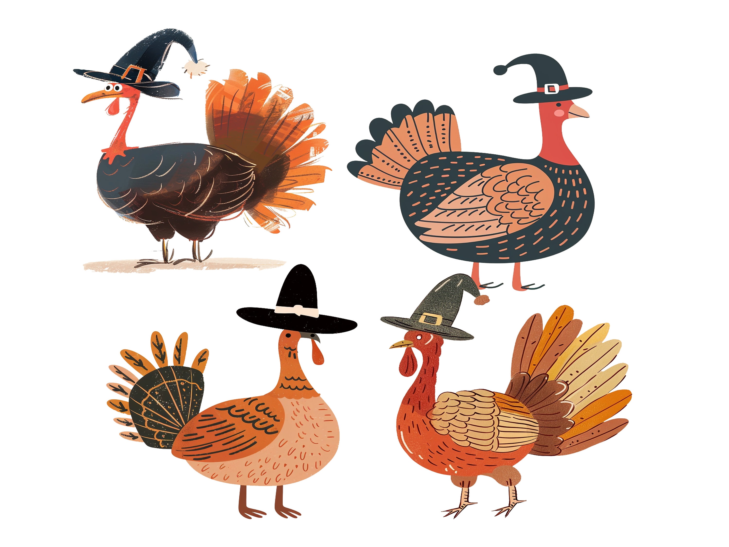 Turkey Clipart, Turkey PNG, Pilgrim Clipart, Pilgrim Turkey Clipart ...