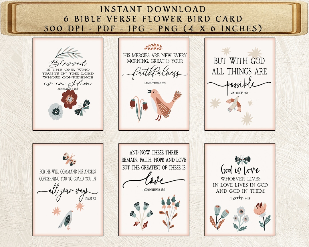 Printable Scripture Cards, Bible Verse Cards, Scripture Cards Printable ...