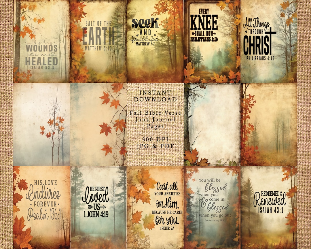 Autumn Printable Prayer Journal Kit: Women's Devotional Bible Study ...