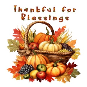 Autumn Harvest Clipart Bundle Thanksgiving PNG Sublimation Designs - Etsy