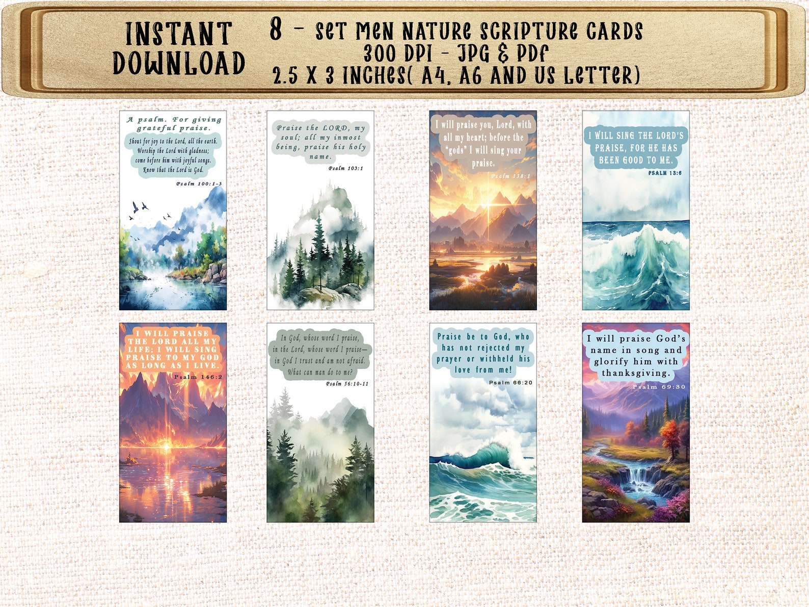 Masculine Printable Bible Verse and Scripture Cards for Men - Etsy