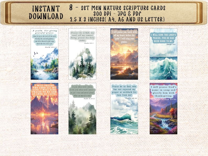 Masculine Printable Bible Verse and Scripture Cards for Men - Etsy