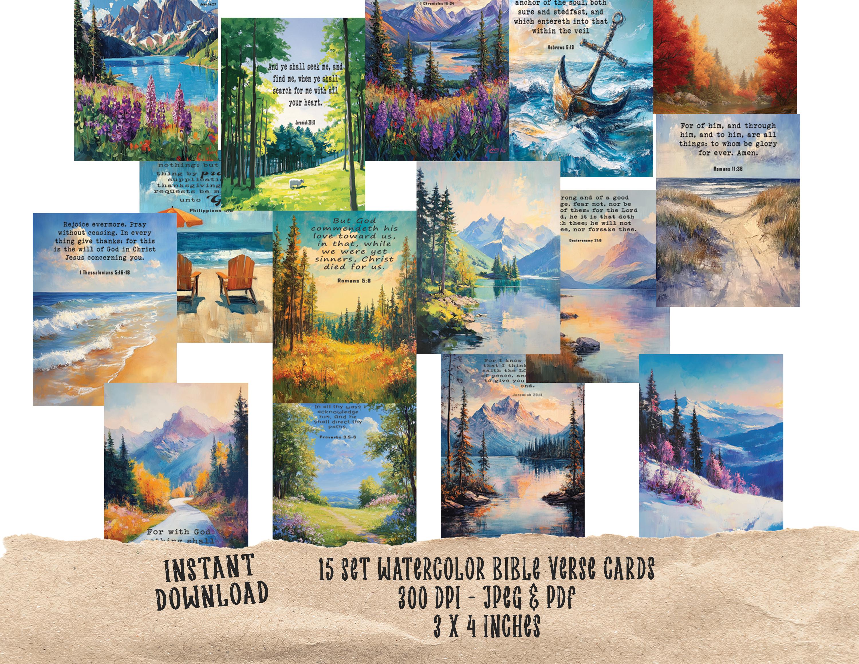 KJV Scripture Memorization Cards: Printable Bible Verses for ...