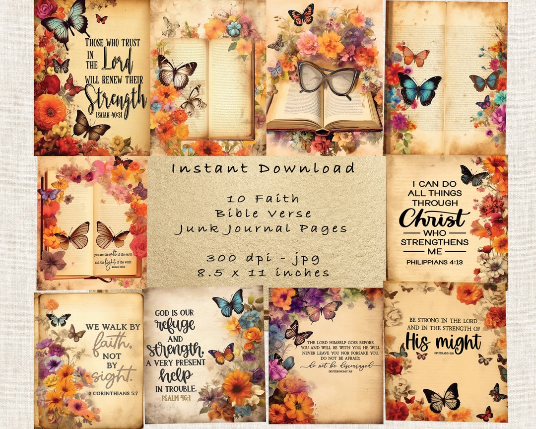 Floral Scripture Prayer Journal: Printable Devotional Inserts for Women ...