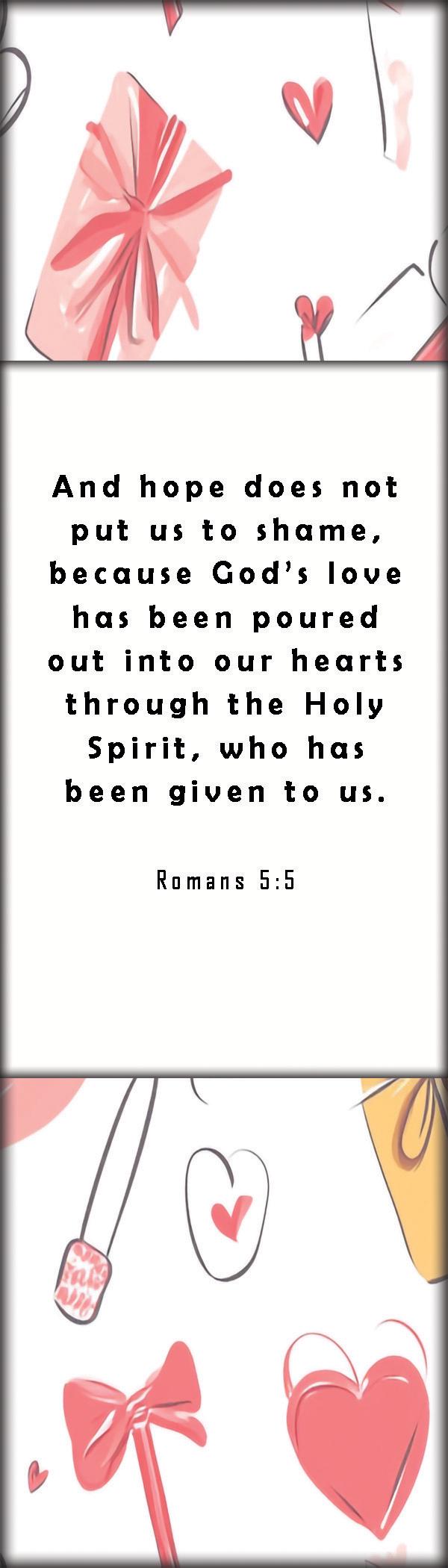 Printable Valentine Bookmarks With Bible Verses, Hearts Illustrations ...