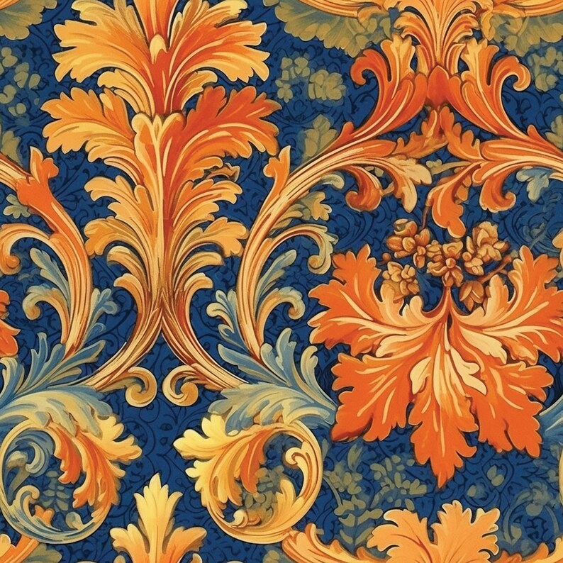 Classic Tuscan Florentine Damask Boho Flower Junk Journal Renaissance ...