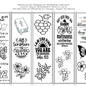 DIY Religious Scripture Coloring Bookmarks for Kids Printable Christian ...