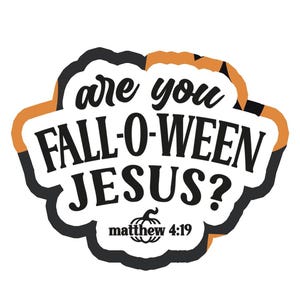 Christian Faith Halloween Sticker: Jesus Pumpkin PNG for Religious ...