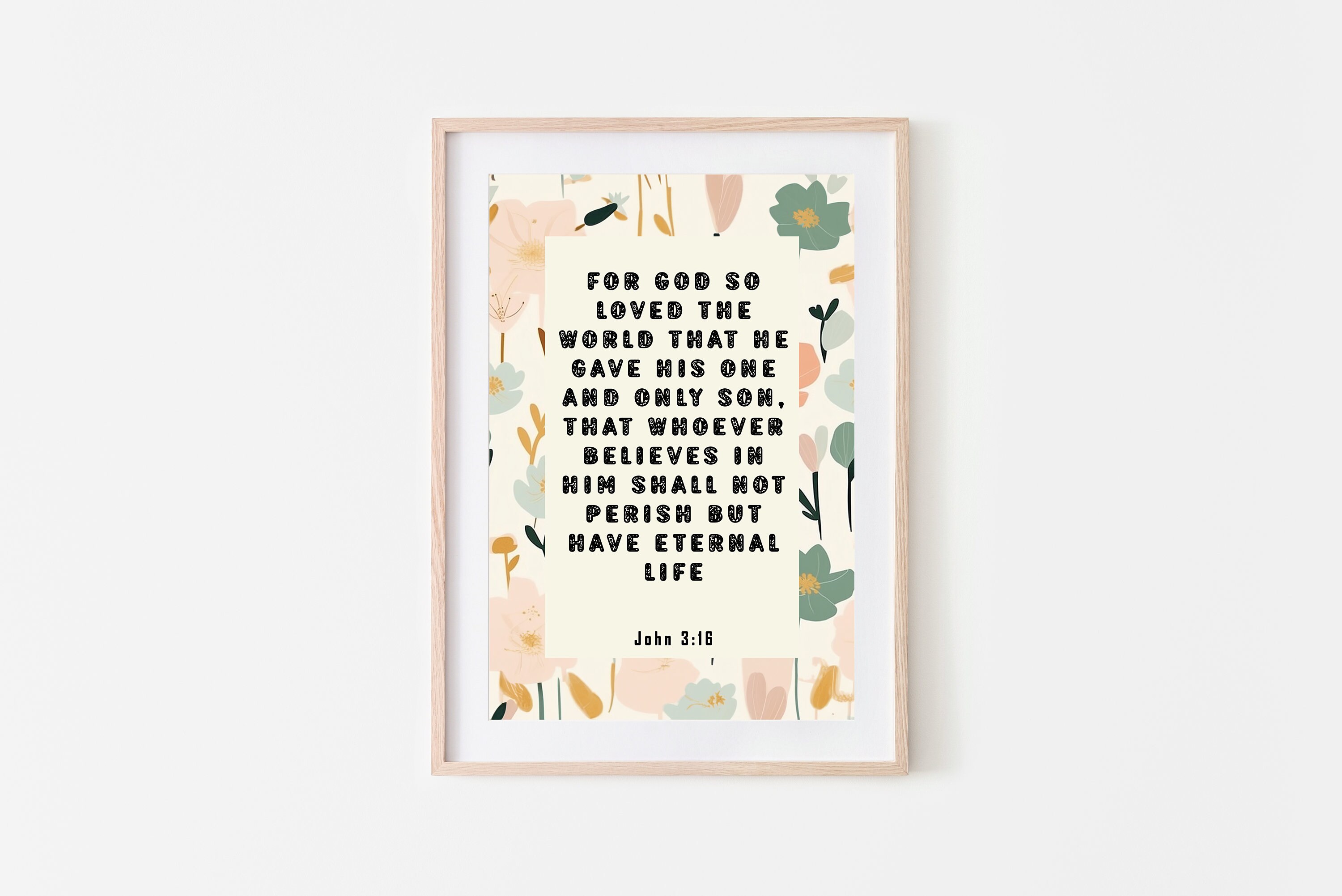 Girls Bible Verse Floral Wall Art Set of 2 Printable, 2 Corinthians 6: ...