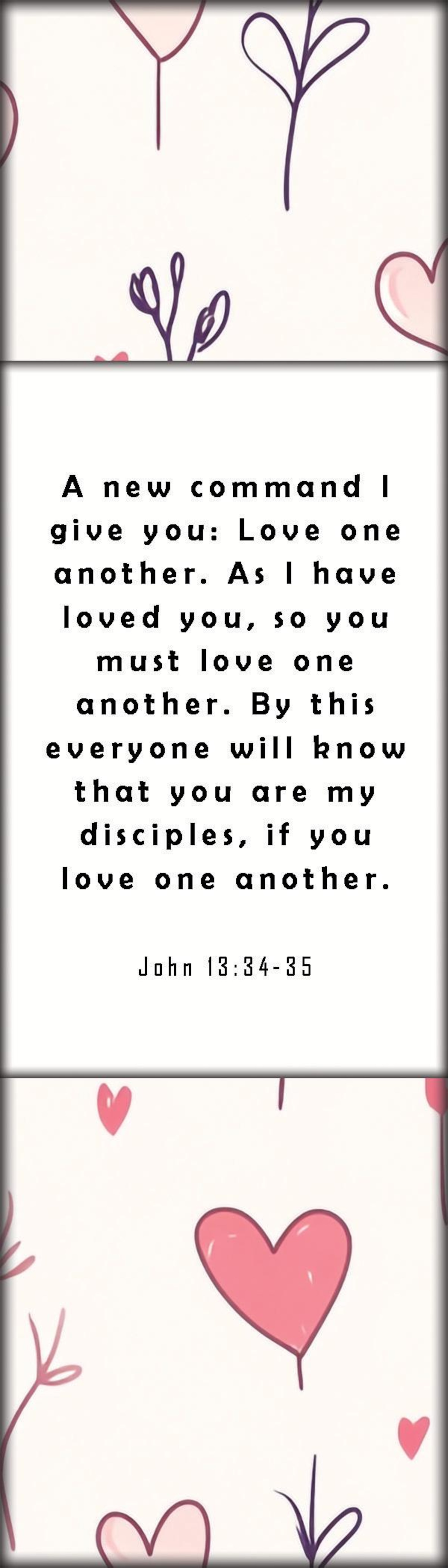 Printable Valentine Bookmarks With Bible Verses, Hearts Illustrations ...