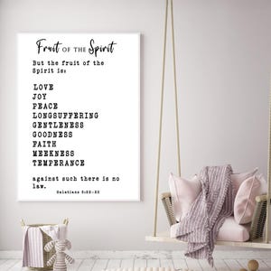 Modern Christian Wall Art: Fruit of the Spirit Bible Verse Printable ...