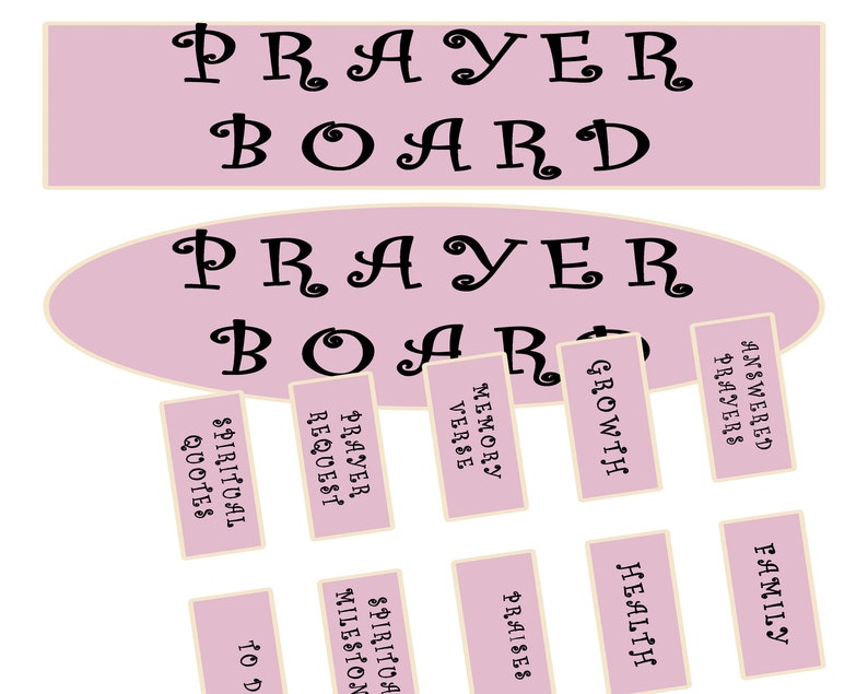 Christian Boho Prayer Vision Board Kit for Ladies With Bible Verses - Etsy