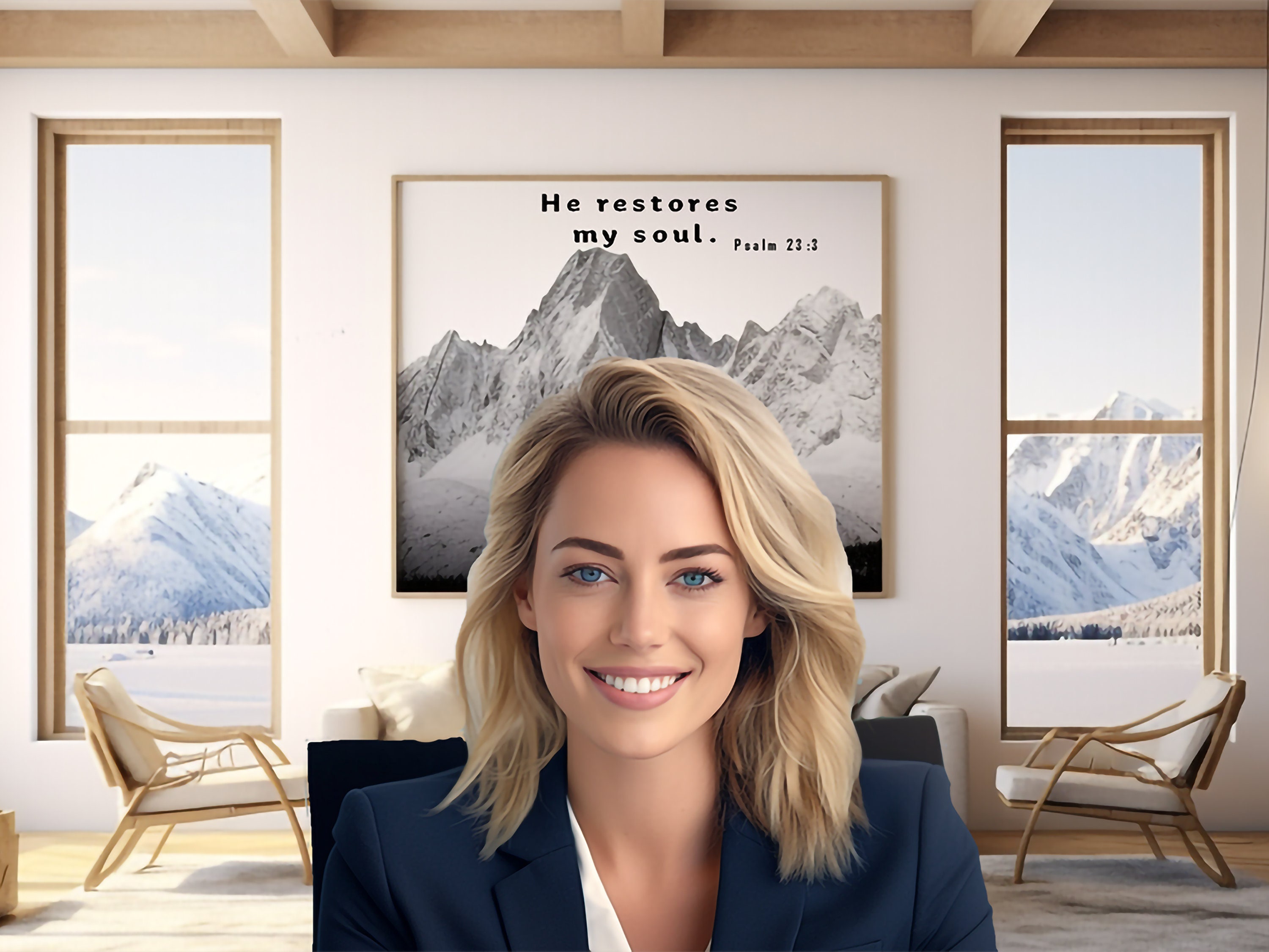 Inspirational Christian Zoom Background for Desktop, Virtual Church ...