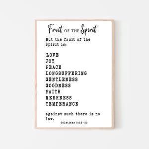 Modern Christian Wall Art: Fruit of the Spirit Bible Verse Printable ...