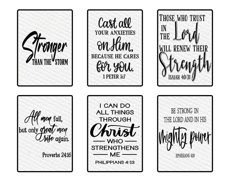 Printable Christian Bible Verse Cards for Prayer, Memory, and Scripture ...