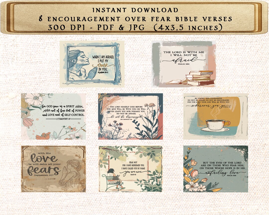 Affirmation Cards Printable, Scripture Cards for Encouragement Over ...