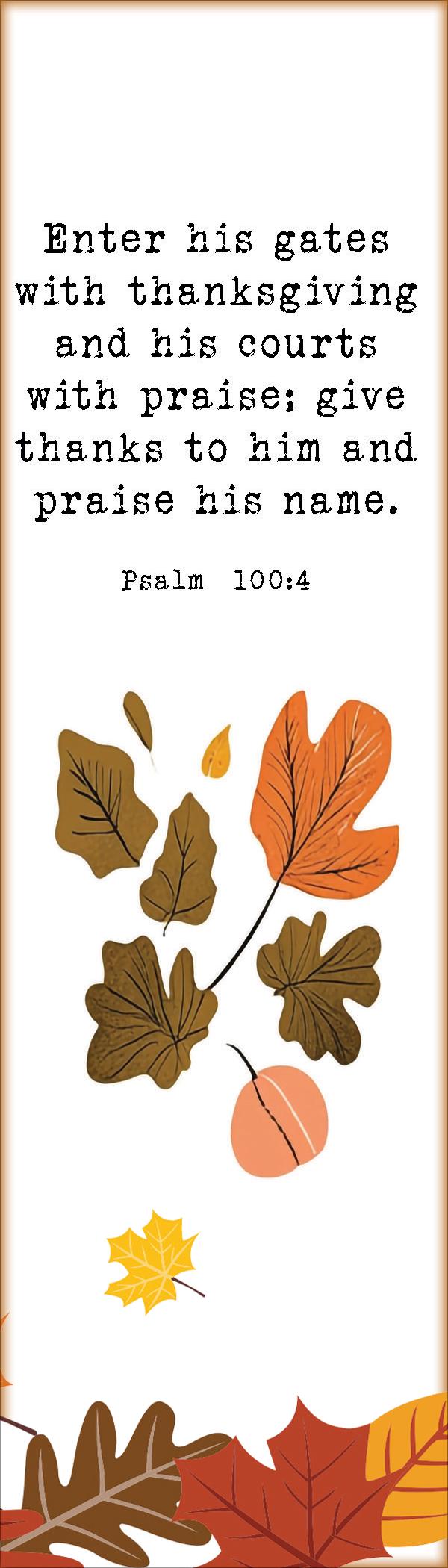 Thanksgiving Bible Verse Bookmarks, Fall Faith Bookmarks, Pumpkin ...