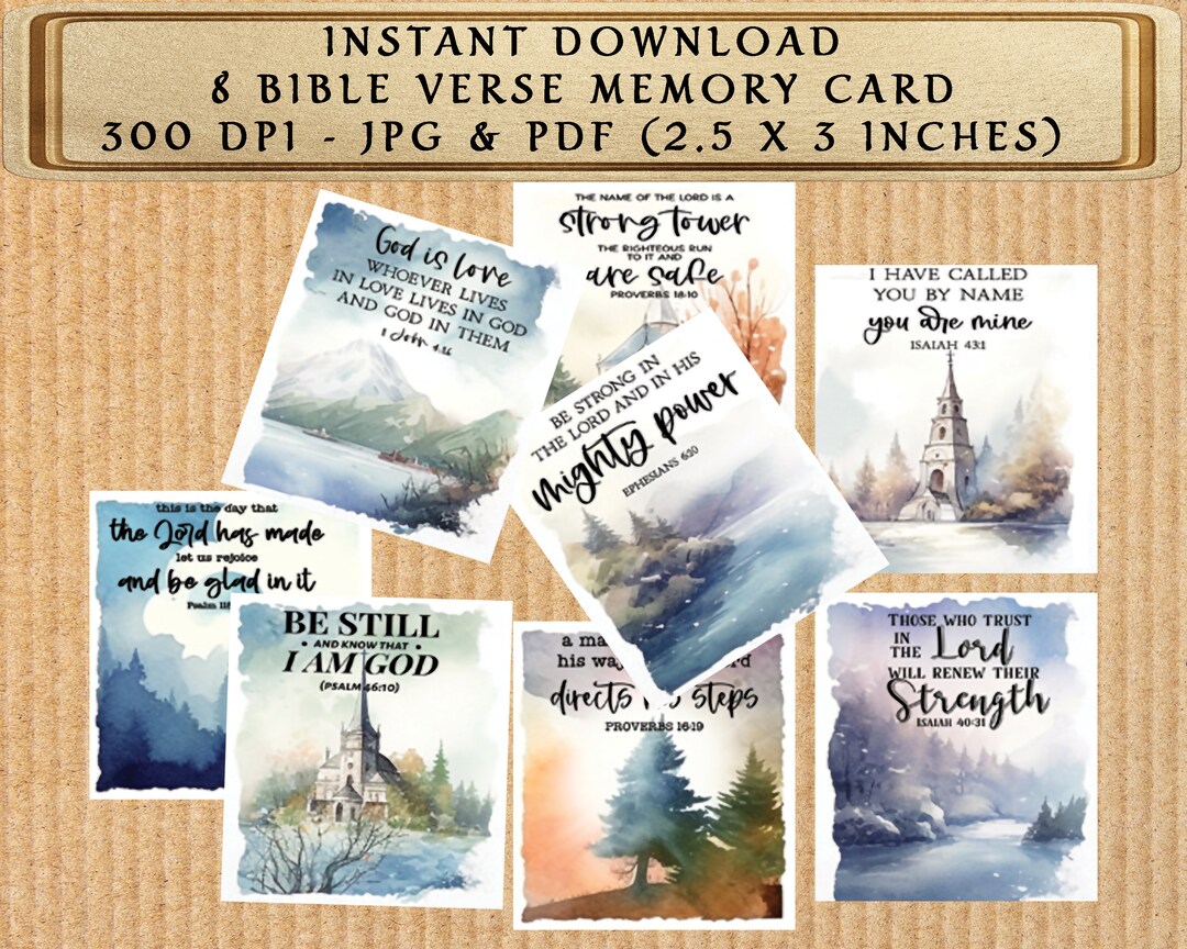 Printable Scripture Cards: Bible Verses for Men's Daily Devotion ...