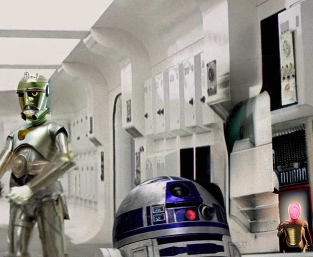 Star Ship Robot Droids in Space Wars Digital Art Wall Decor - Etsy