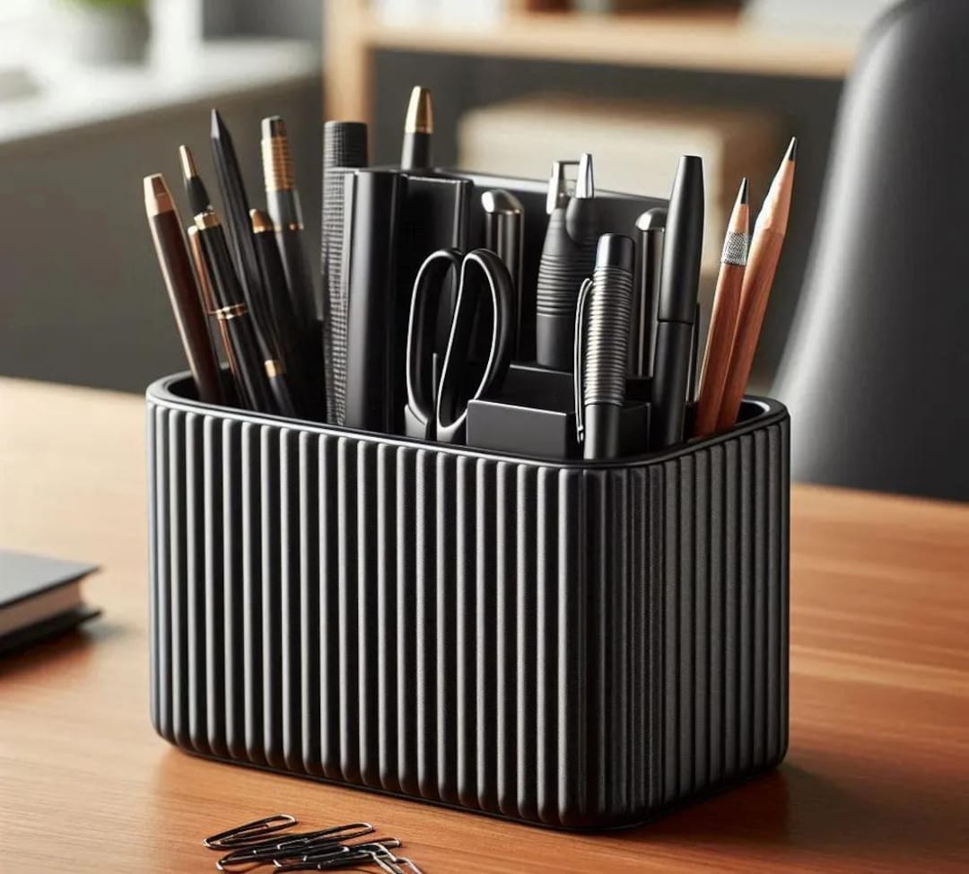 Office Pens Organizer for Tidy Desk Modern Office Organizer Square ...