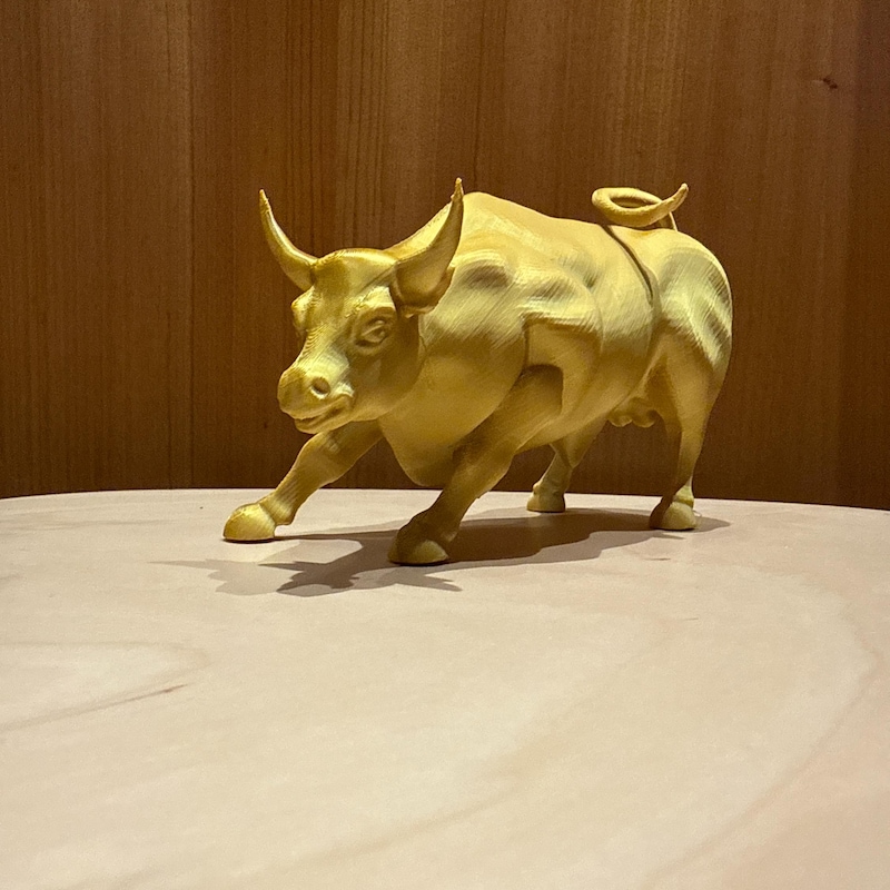 Gold Charging Bull - Etsy