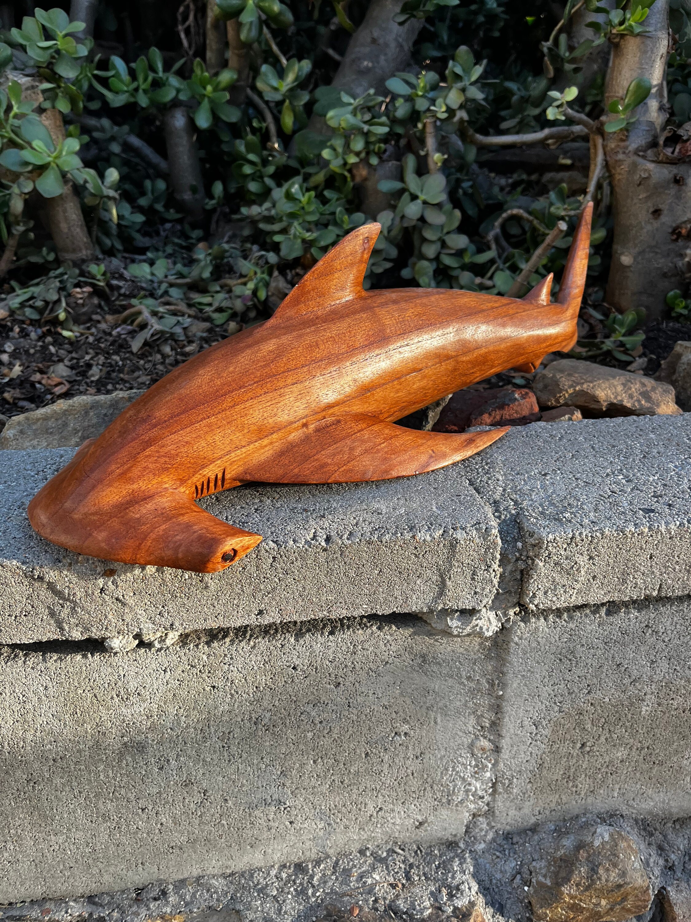 Hand Carved Wooden Hammerhead Shark Sculpture From Bali-19x7 Inches - Etsy