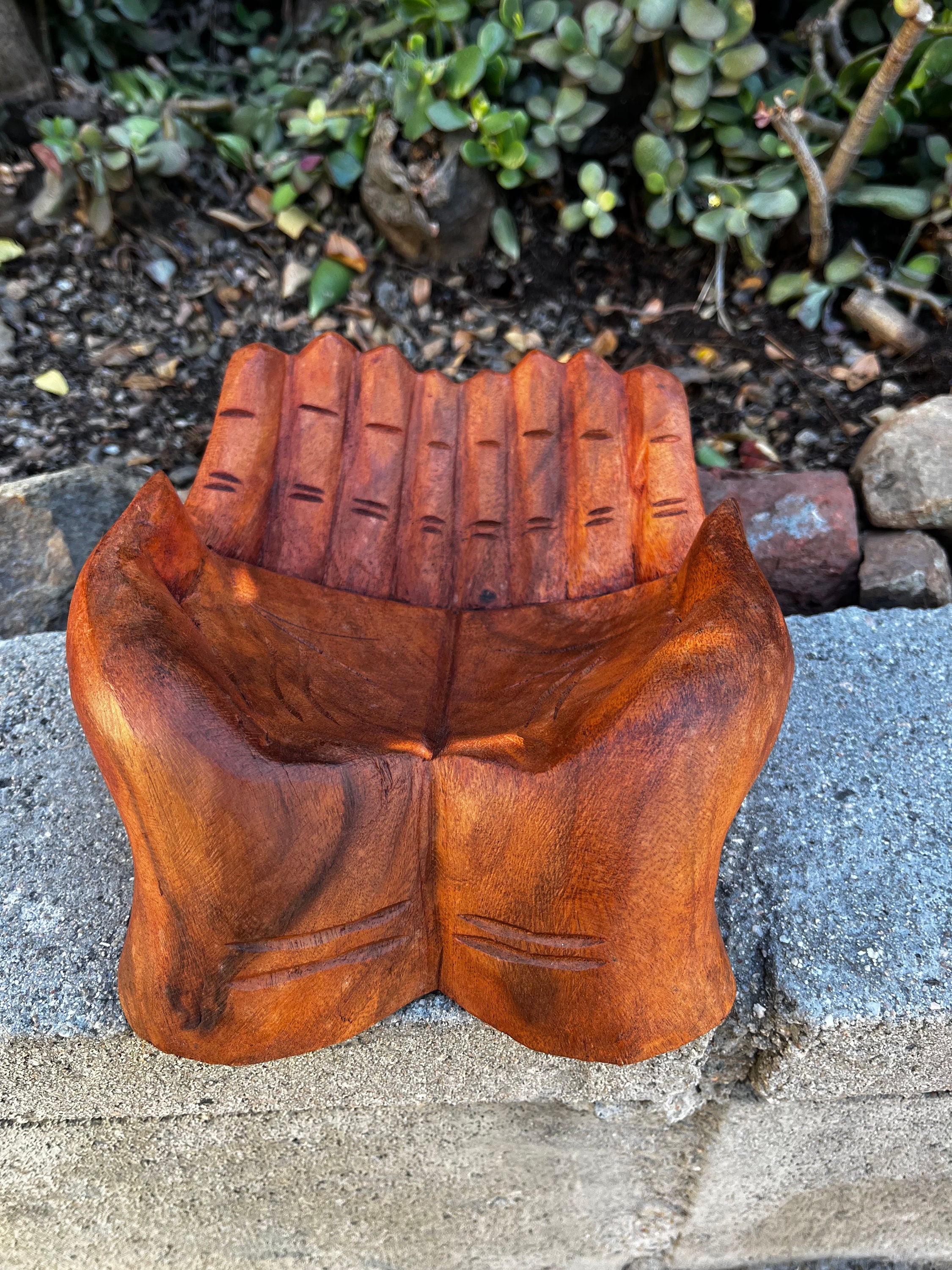 Hand Carved Wooden Hands Together Sculpture From Bali-9x7 - Etsy