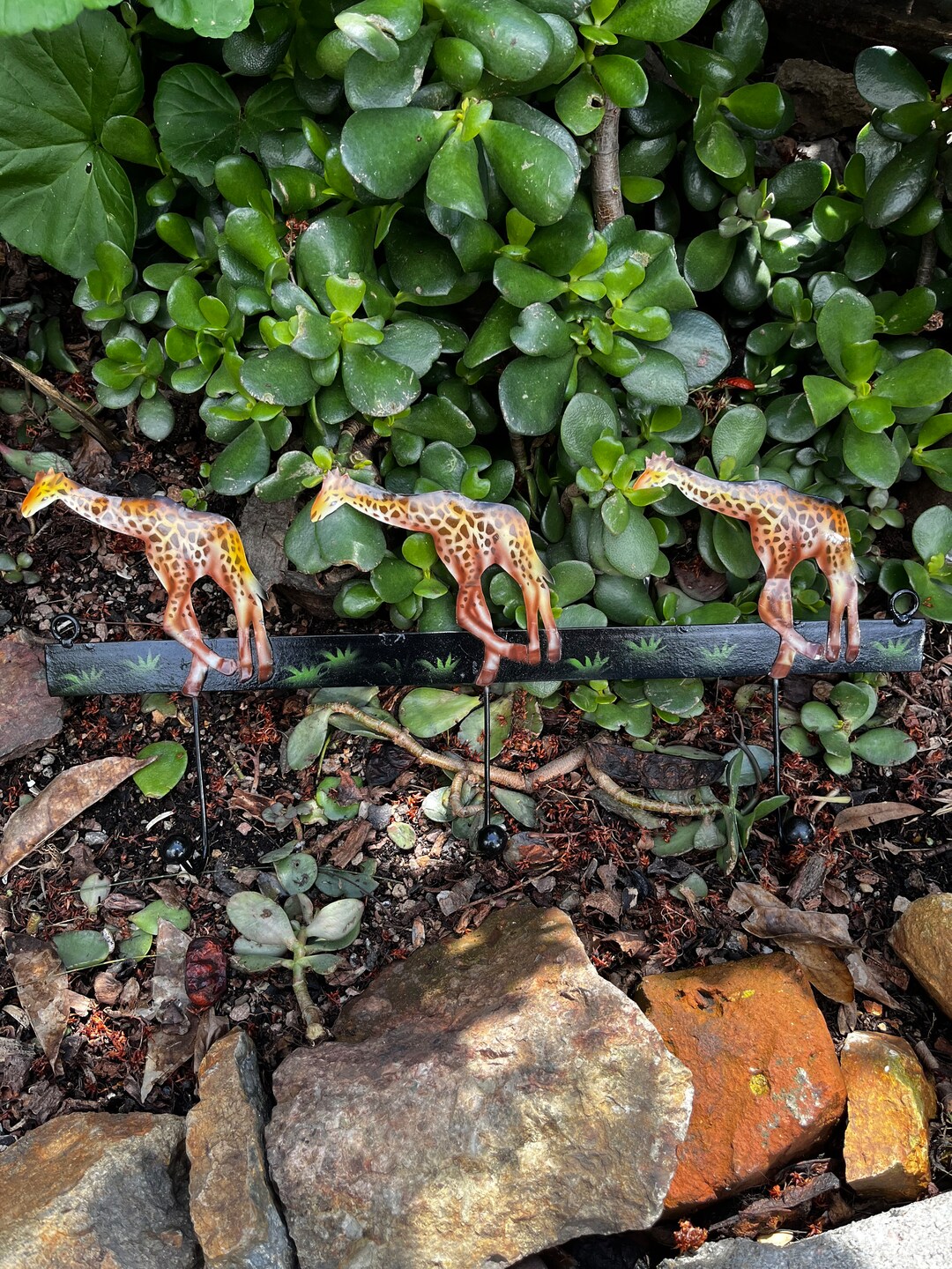 RARE VINTAGE Hand Carved Metal Jungle Giraffe Coat Hanger From Bali ...