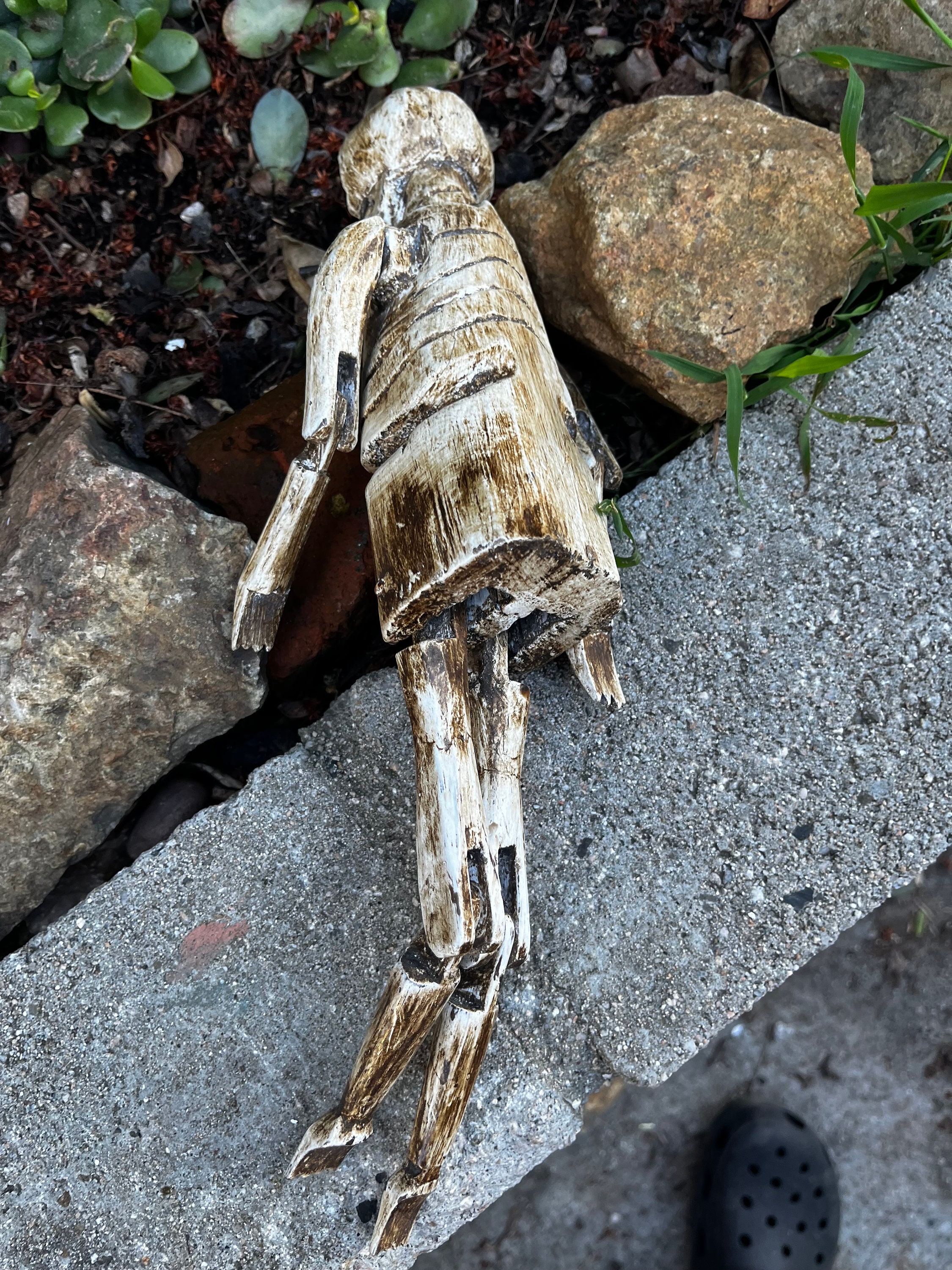 Hand Carved Wooden Skeleton Figurines From Bali-14x4 Inches - Etsy