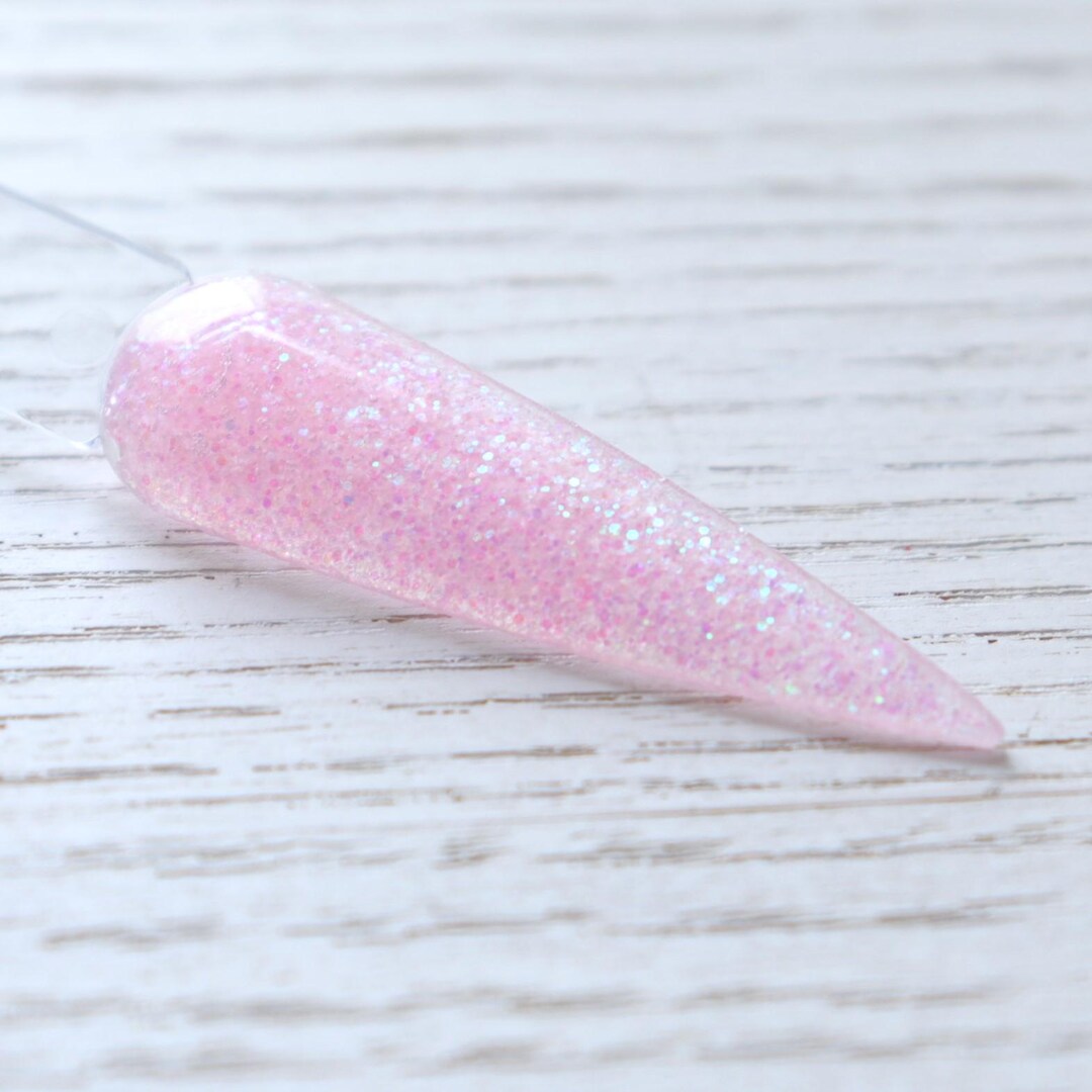 Winter Blush - Pink Glitter Dip Powder With Iridescent Shimmer for ...