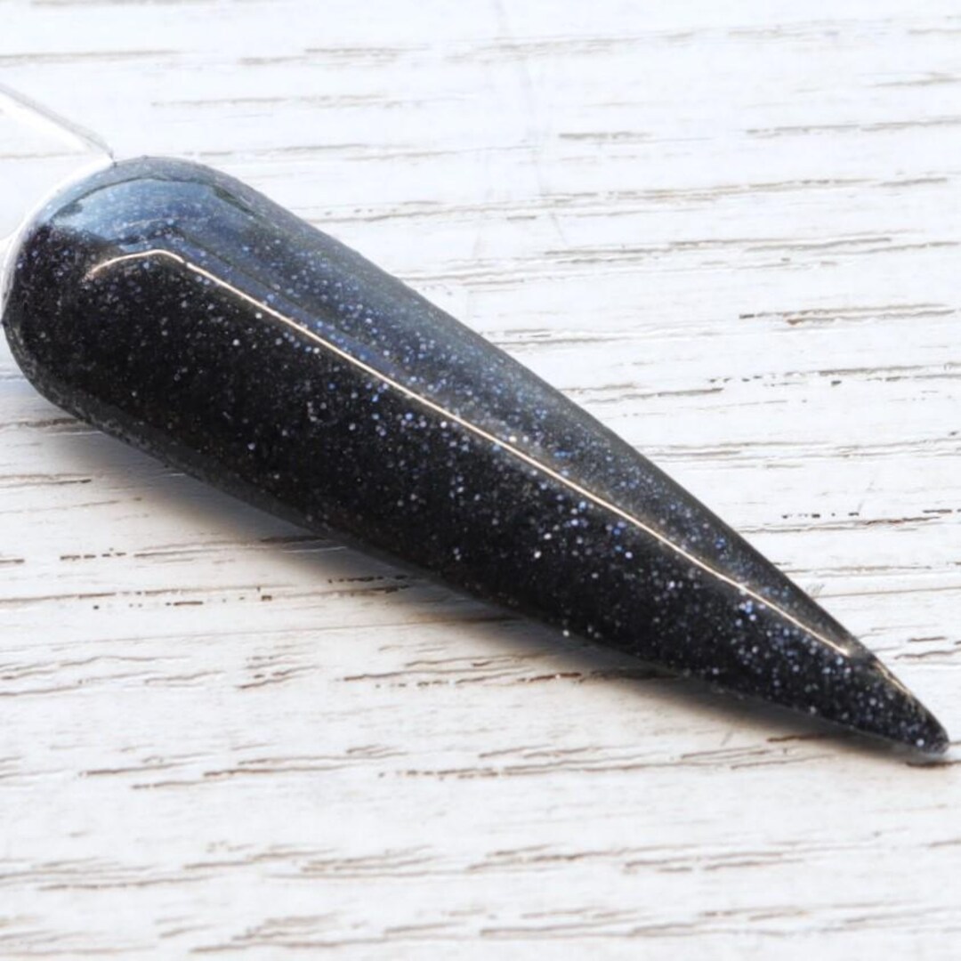 Midnight Stars - Black Glitter Dip Powder for Fall and Halloween Nails ...