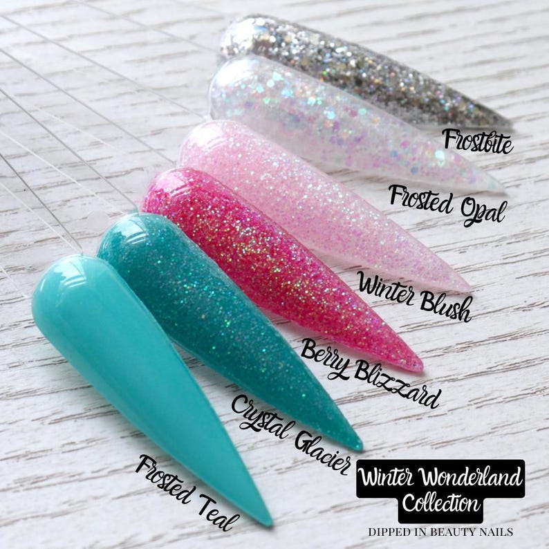 Frostbite - Holographic Silver Glitter Dip Powder for Winter Nails - Etsy