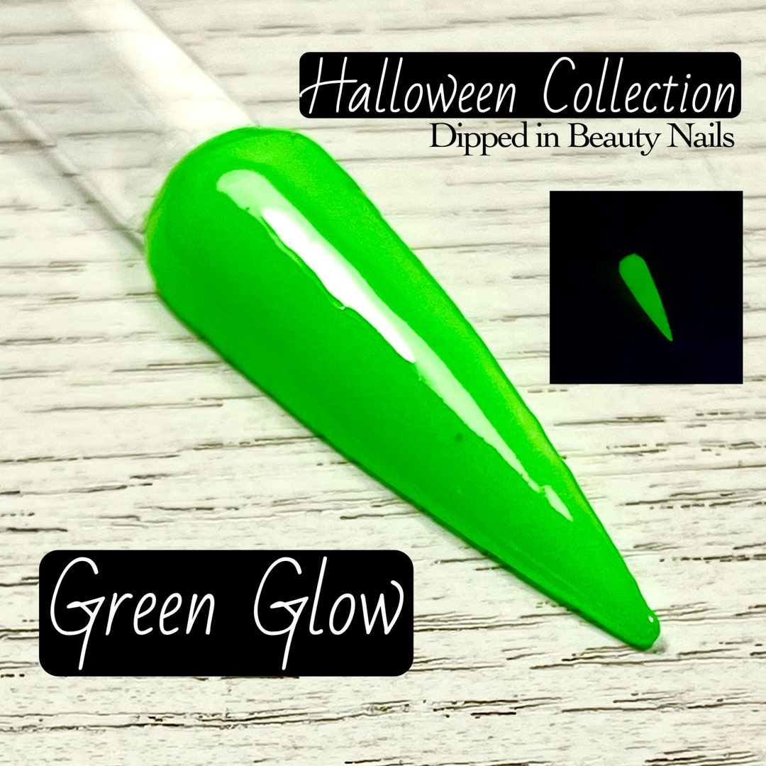 Green Glow Dip Powder Neon Dip Powder Green Dip Powder - Etsy