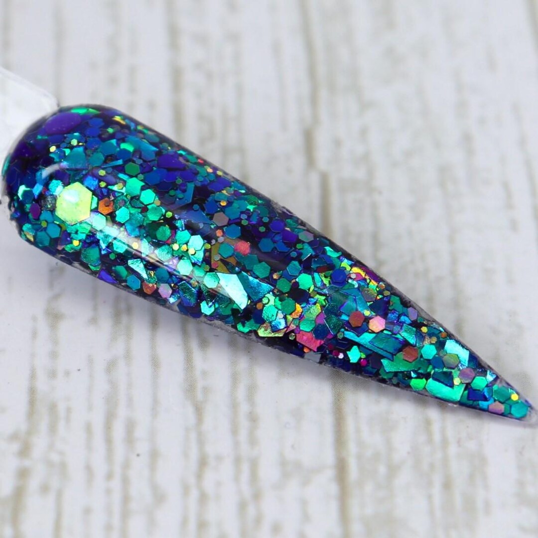Sapphire Sky - Blue Color Shifting Glitter Dip Powder for Nails ...