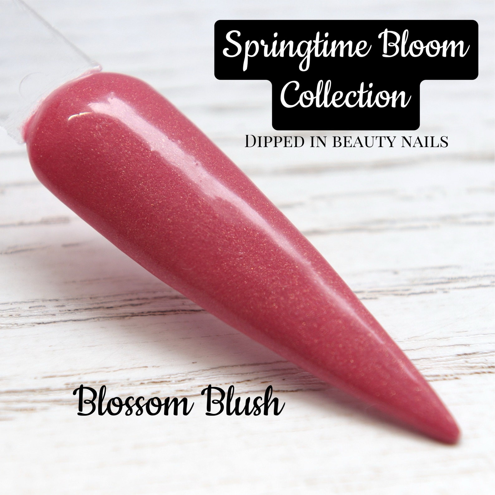 Blossom Blush - Pink Blush Shimmer Dip Powder for Nails, Colored ...