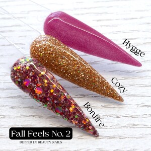 Hygge - Dark Pink Shimmer Dip Powder for Fall Nails, Nail Dipping ...