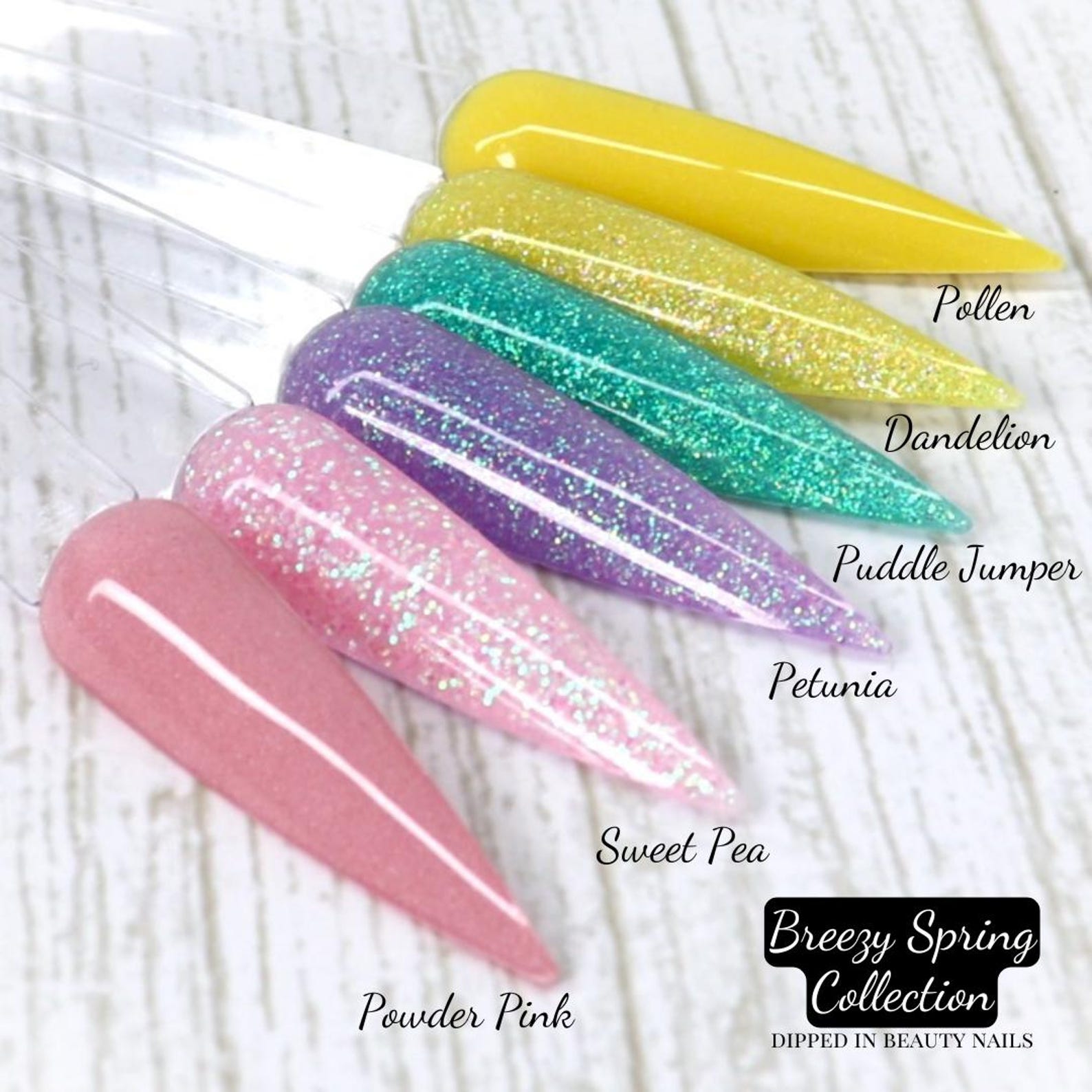 Breezy Spring Dip Powder Collection, Pastel Spring Nail Dip Powder ...