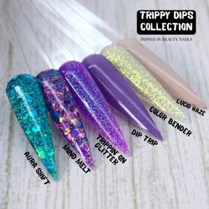 Trippin’ on Glitter Dip Powder – Vibrant Purple Glitter Nail Dip – DIY ...