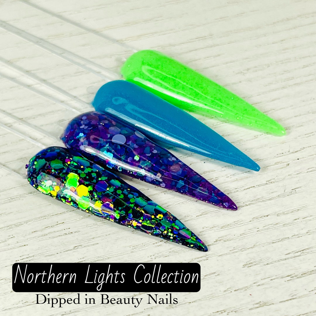 Chunky Neon Dip Powder, Powder Dip, Dip Powder for Nails, Chunky ...