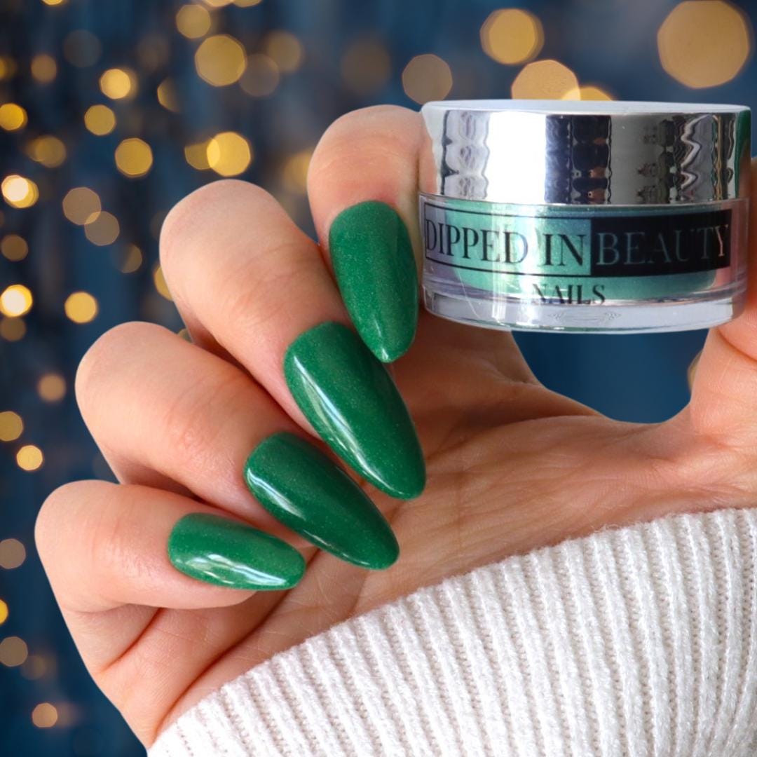 Midnight Ivy Solid Dark Green Fall Dip Powder With Shimmer for Fall and ...