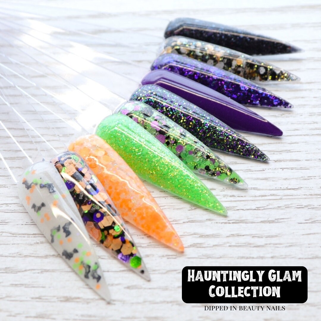 Hauntingly Glam Glitter Dip Powder Set for Halloween Nails, Fall ...